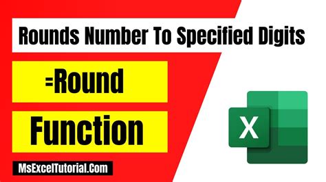 how to use the round function in excel youtube