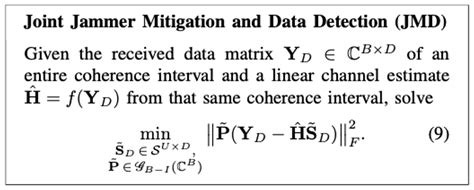 Paper On Joint Jammer Mitigation And Data Detection Accepted At Ieee Icc23 Integrated