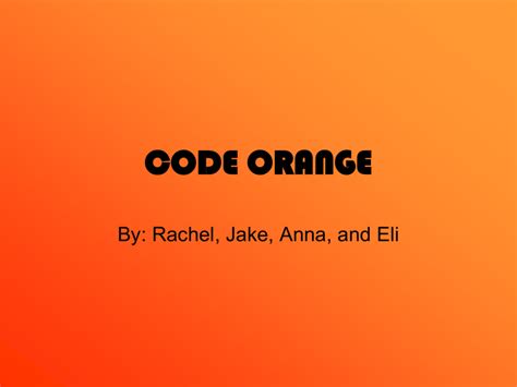 Code Orange Steffenela