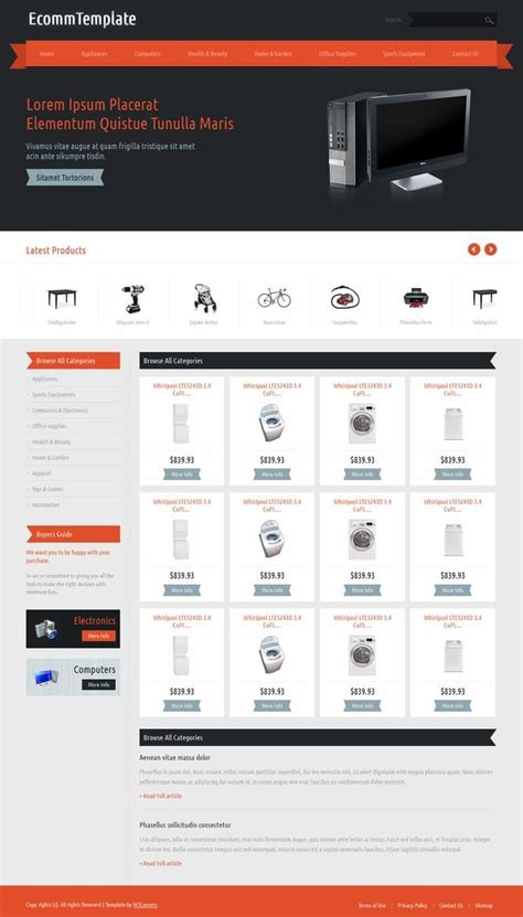 Free Template Ecommerce With Responsive Design