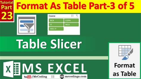 Ms Excel 23 Ms Excel Slicer For Table From Beginner To Expert Use To Improve Data Analysis