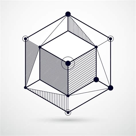 Premium Vector Isometric Abstract Black And White Background With