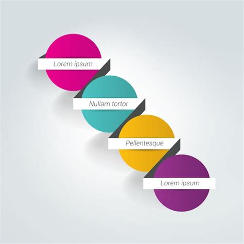 premium vector step by step template scheme infographic element