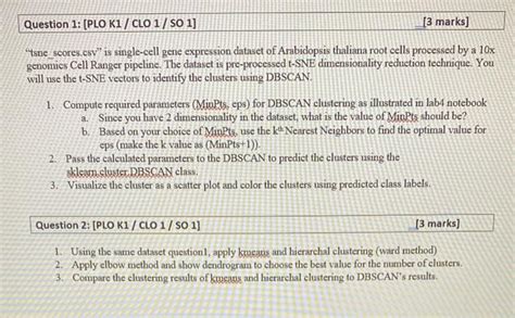 Solved Tsnescorescsv Is Single Cell Gene Expression