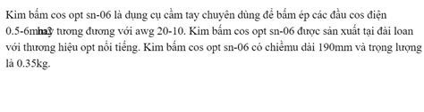 KÌM BẤM COS OPT SN KIỀM BẤM COS KỀM BẤM COS