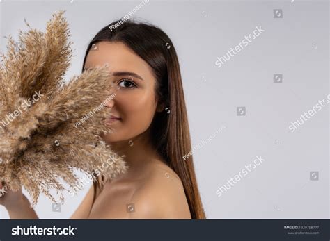 Awesome Naked Girl Studio Dry Reed Stock Photo Shutterstock