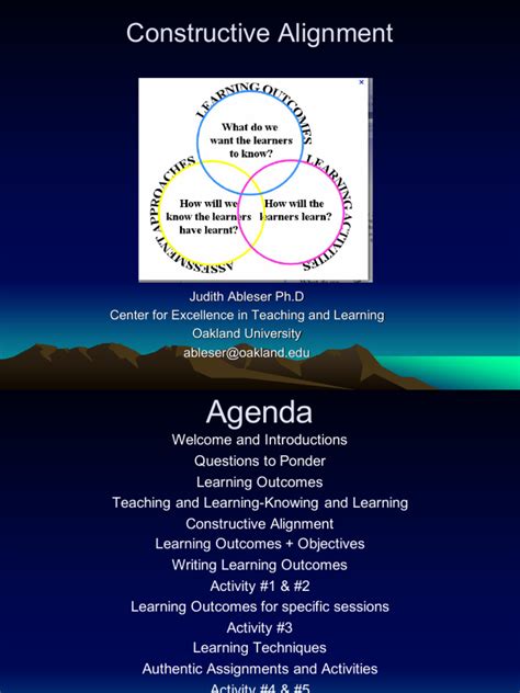 Constructive Alignment Wrkshp Ableser Sept 2016 Pdf Educational Assessment Learning