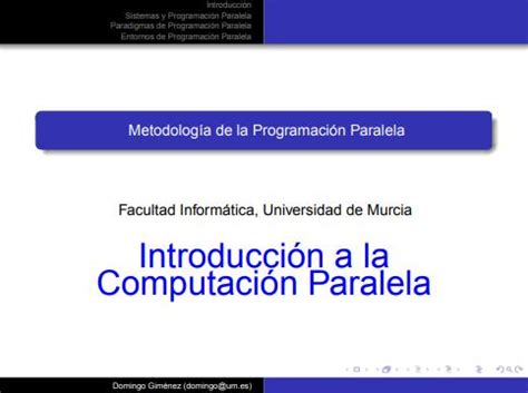 PDF de programación - Introducción a la Computación Paralela