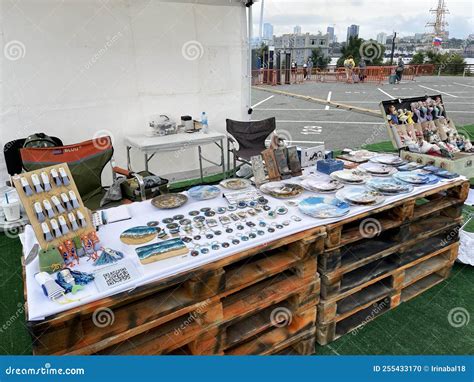 Vladivostok, Russia, September, 04, 2022. Souvenir Trade on the Square ...