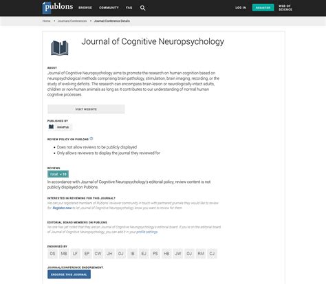 Journal Of Cognitive Neuropsychology Peer Reviewed Journal
