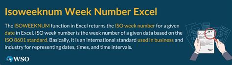 isoweeknum function how to get the week number in excel wall street