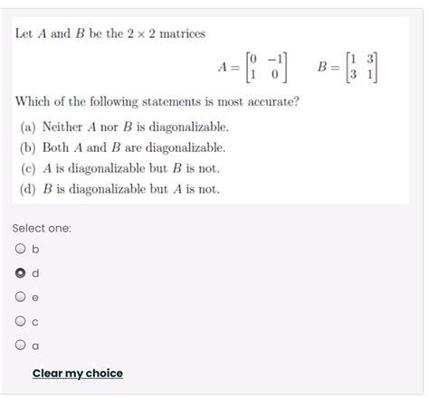 solved let a and b be the 2 x 2 matrices a [1 b ſi 3 3 1
