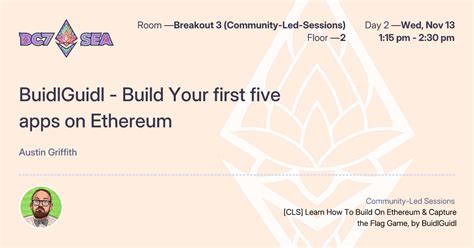 Buidlguidl Build Your First Five Apps On Ethereum Devcon Sea