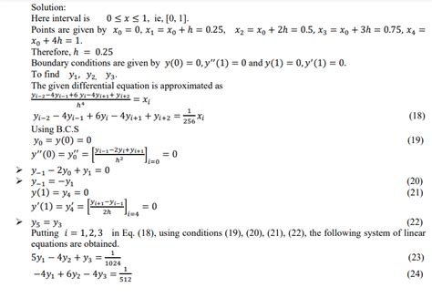 Solved Example Consider The Fourth Order Linear Chegg