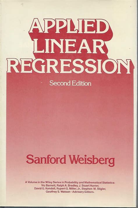 Amazon.com: Applied Linear Regression (Wiley Series in Probability and ...
