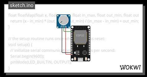 Potensiometer Wokwi Esp32 Stm32 Arduino Simulator