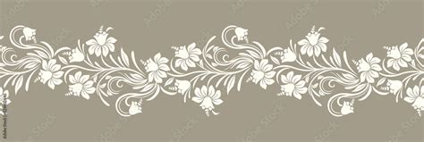 Vector Ornamental Floral Border Design Stock Vector Adobe Stock