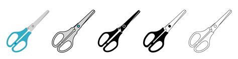 Premium Vector Scissors Icons Set Isolated Cutting Scissors Pictogram Of Scissor Symbol Of Cutting