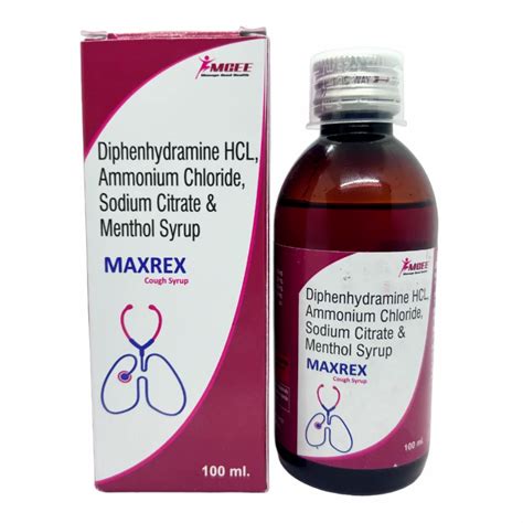 Maxrex Diphenhydramine Hcl Ammonium Chloride Sodium Citrate And