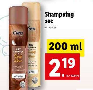 Promo Shampooing Sec Cien Chez Lidl ICatalogue Fr