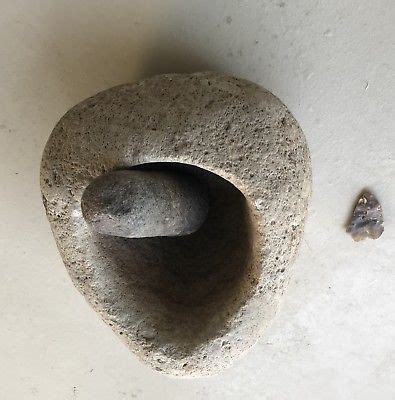Authentic Native American Mortar And Pestle ~ Chumash Indians ~ San Luis