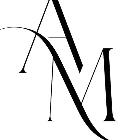 Modern Wedding Monogram Chic Logo Stylish Wedding Couple Logo