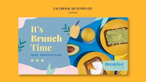Free Psd Flat Design Brunch Template