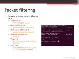 Firewall And IPtables PPT