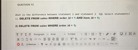 Solved QUESTION What Is The Difference Between Statement Chegg