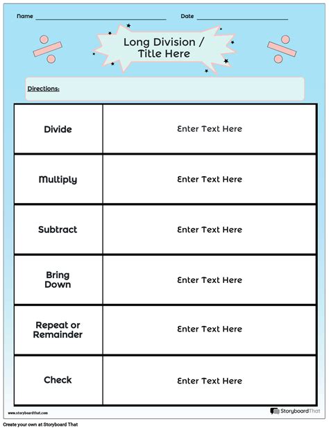 Funky Background Long Division Worksheet Template