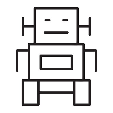 Robot Icon Robot Vector Icon From Artificial Intelligence Collection Outline Style Robot Icon