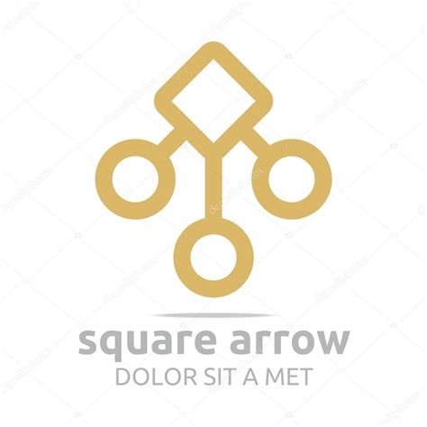 Logo Design Square Circle Arrow Connecting Icon Symbol Abstract Vector Stock Vector By