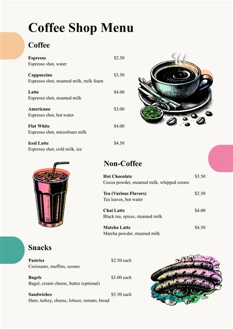 Coffee Shop Menu Template