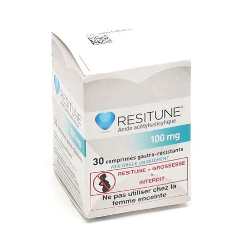 Resitune 100 Mg En Comprimés Gastro Résistants Antiagrégant Plaquettaire