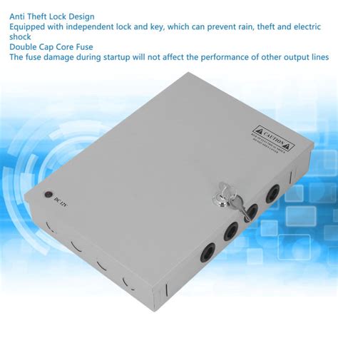Distributed Power Box Dc12v Output Cctv Power Supply Box Anti Leakage