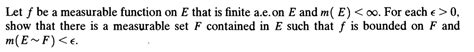 solved let f be a measurable function on e that is finite