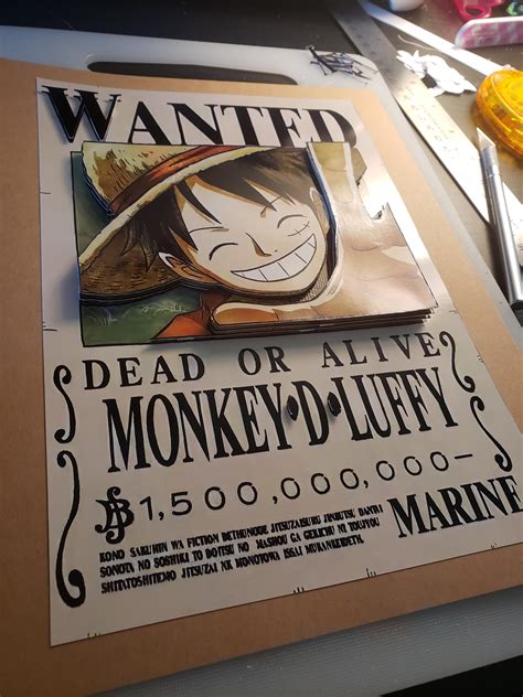 Luffy Wanted Poster Drawing