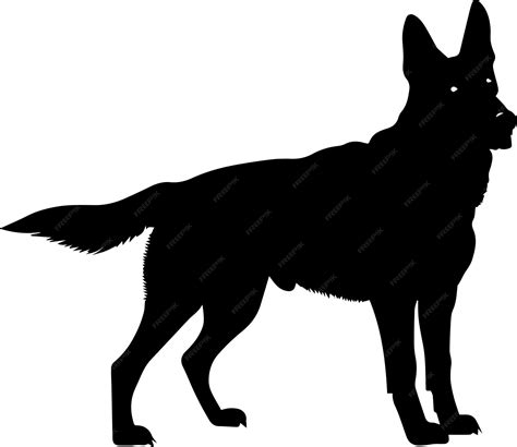 Premium Vector German Shepherd Vector Silhouette
