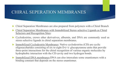 Polymers In Chiral Separation Ppt