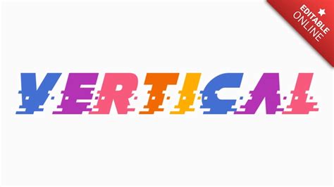 Vertical Colored Font Text Effect Generator