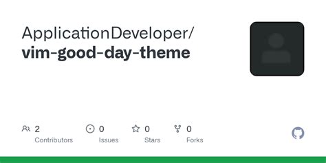 Github Applicationdevelopervim Good Day Theme