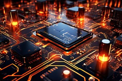 Ai Image Generator Advanced Microprocessor Computer Chip Premium Ai