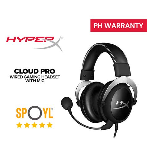 Hyperx Cloud Silver Gaming Headset With In Line Audio Control Spoyl