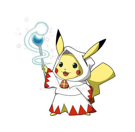 White Mage Pikachu Digital By Azure Cyan On Deviantart