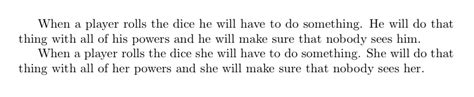 Macros Set Up A System To Alternate Between Genders Per Paragraph Tex Latex Stack Exchange