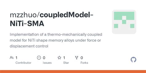 github mzzhuo coupledmodel niti sma implementation of a thermo