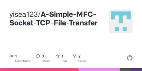GitHub Yisea A Simple MFC Socket TCP File Transfer