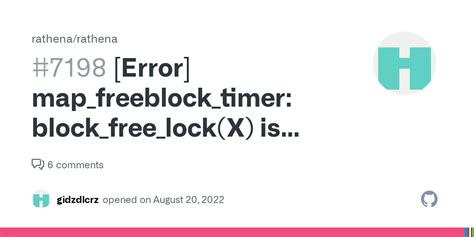 Error Mapfreeblocktimer Blockfreelockx Is Invalid · Issue