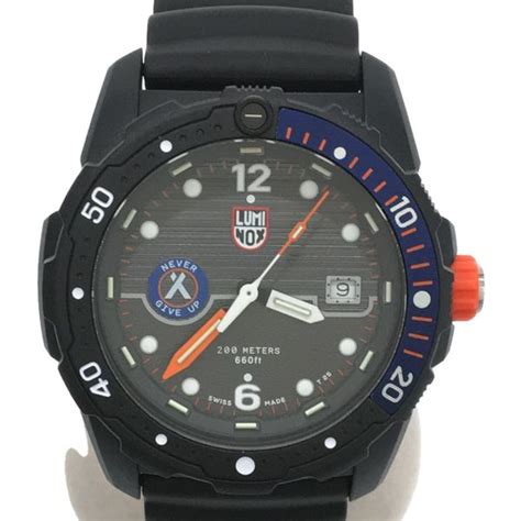 [used] Luminox Luminox Watch Analog Rubber Black 3720 [clothing Accessories Etc