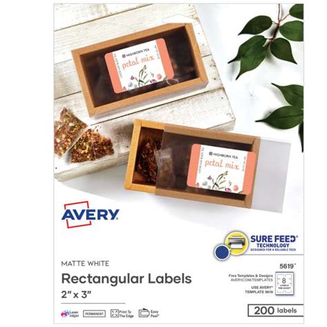 Rectangular Labels With Sure Feed® 2 X 3 5619